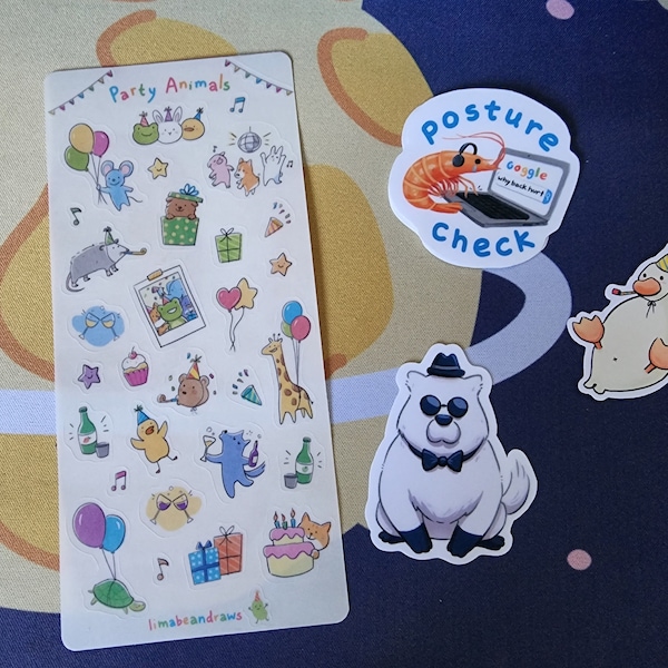 Shrimp Posture Meme Sticker | Matte Water Resistant Sticker | Cute ...