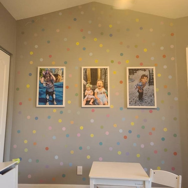 Polka Dot Wall Decals, Mini Dots Sorbet Pastel Confetti Polka Dots, Eco ...