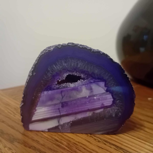 Purple Agate Geode, Brazilian Agate Geode, Purple, Agate, Gift, Crystal ...