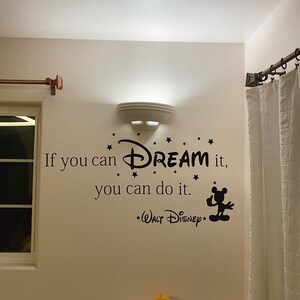 If You Can Dream It You Can Do It Walt Disney Quote Wall Decal Kids ...