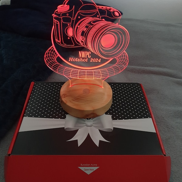 Photo Camera Acrylic Led Lamp as Photographer Gift, 3D Illusion Lamp ...