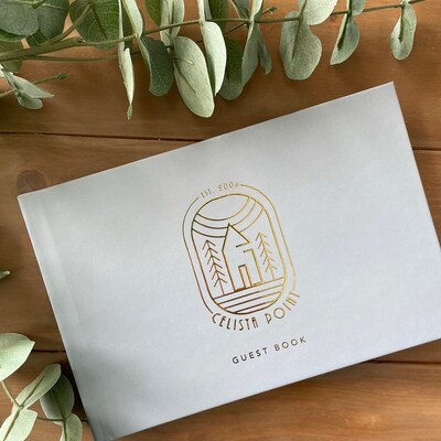 Custom Guest Book Personalized Wedding Logo Custom Wedding Monogram ...