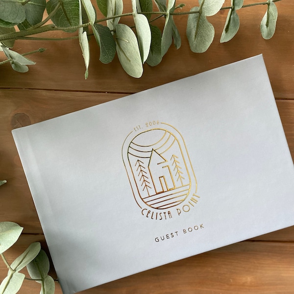 Custom Guest Book | Personalized Wedding Logo | Custom Wedding Monogram ...