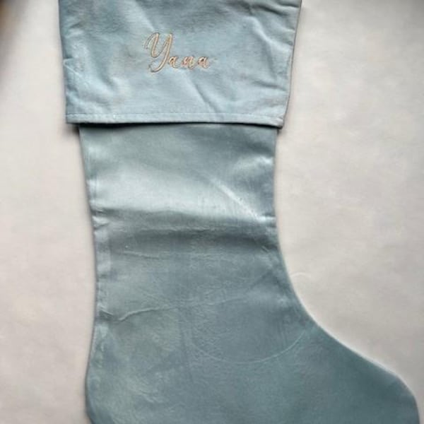 Solid Christmas Stocking, Personalized Christmas Stocking, Velvet ...