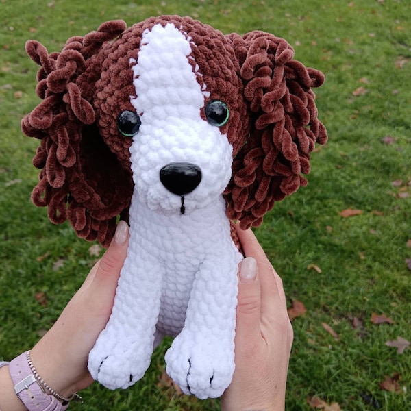 Crochet Pattern Spaniel Dog/ Amigurumi Tutorial Stuffed Puppy/ English ...