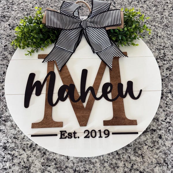 Wedding Sign, Rustic Last Name Sign, House Warming Gift, Family Name ...