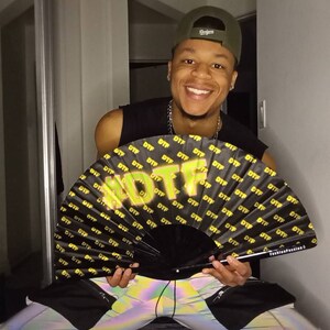 Mermaid Pearl Iridescent Hand Fan / Rave Accessory / Festival | Etsy