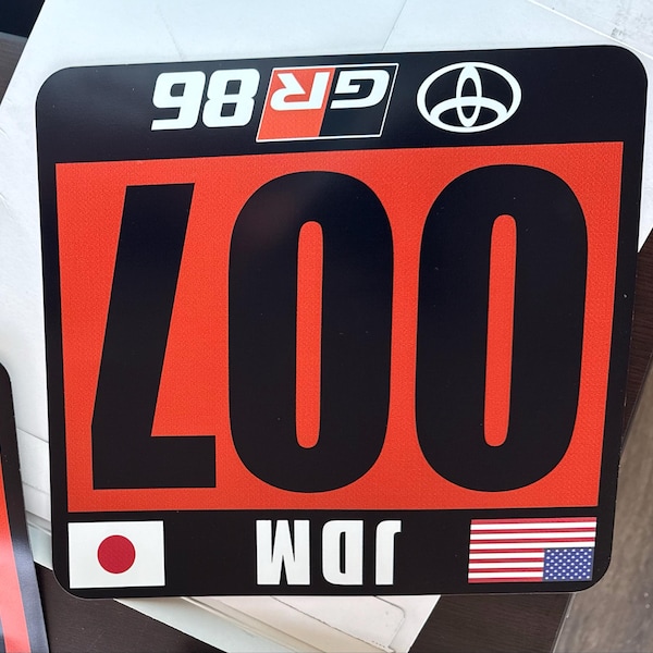 MAGNET Custom Track Autocross Race Car Number Plate - Reusable 1x Piece ...
