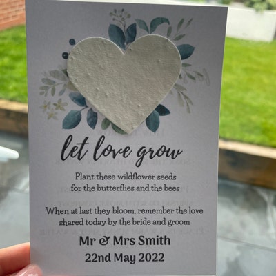 Wedding Favours Plantable Wedding Favours Seed Wedding Favours Embedded ...