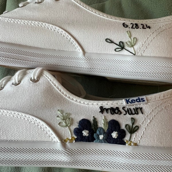 Fall Embroidered Converse Pattern PDF DIY Download Shoe Embroidery ...