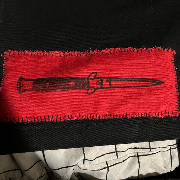 Goblin Army Military Text Linocut Patch - Etsy