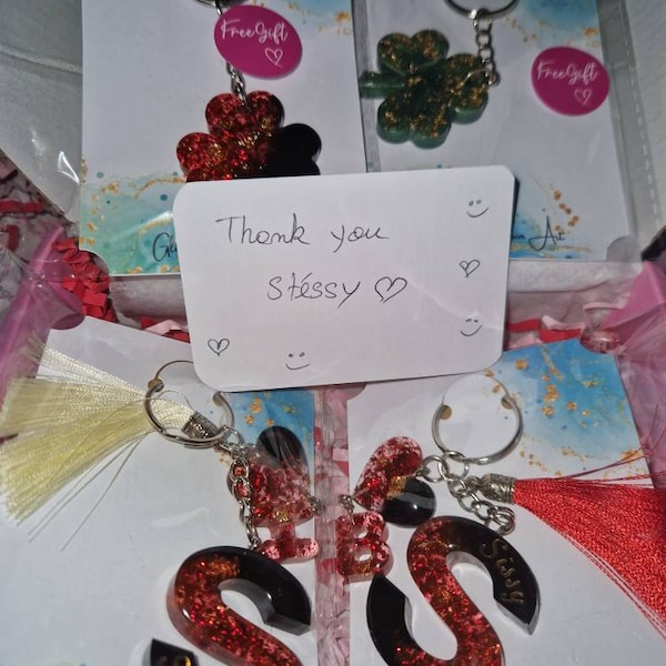 Elegant Bundle Keyring, Custom Alphabet Pen and Keyring, Unique Design ...