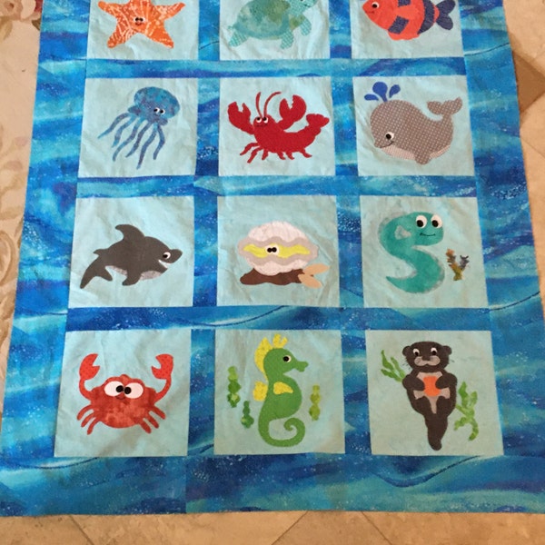 PDF Ocean Friends Applique Quilt Pattern PDF - Etsy