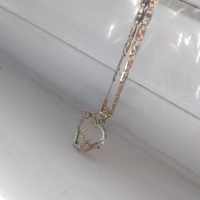 14K Gold Elegant Letter 'I' Charm Pendant Fine Jewelry Personalized ...