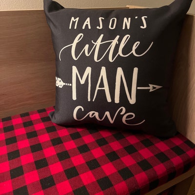 Personalized Pillow Case Little Man Cave Nursery Decor Boy - Etsy