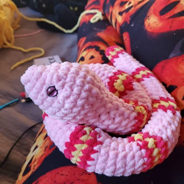 Snake Plush Crochet Pattern No Sew Do It Yourself Amigurumi Tutorial ...