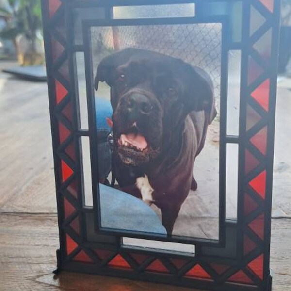 Photo Frame for Valentines Day Stained Glass Custom Picture Frames ...