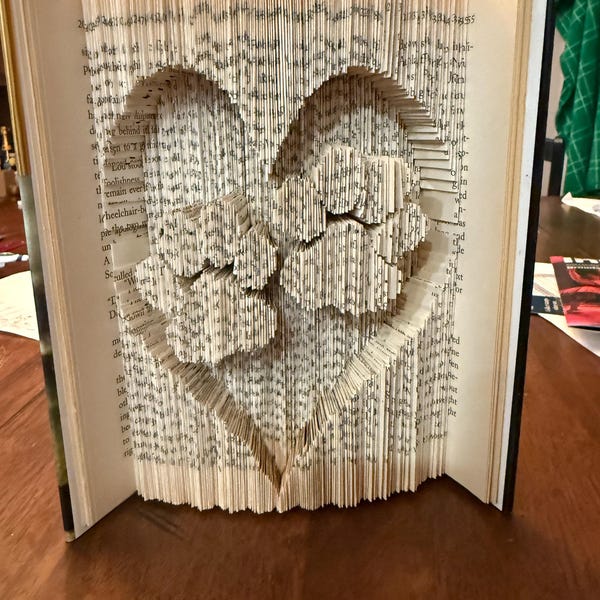 Heart Book Folding Pattern + Cuts: Plus Free Printable Downloads (pdf ...