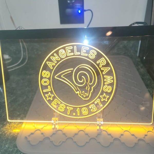 Los Angeles Rams Sign, LED Neon Light Sign, Football Team Sign, Man ...
