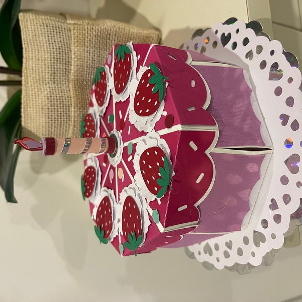 BIRTHDAY CAKE 3D SVG Explosion Box Instant Download Project for Cricut ...