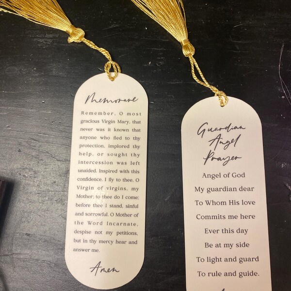 Guardian Angel Prayer Bookmark - Etsy Australia