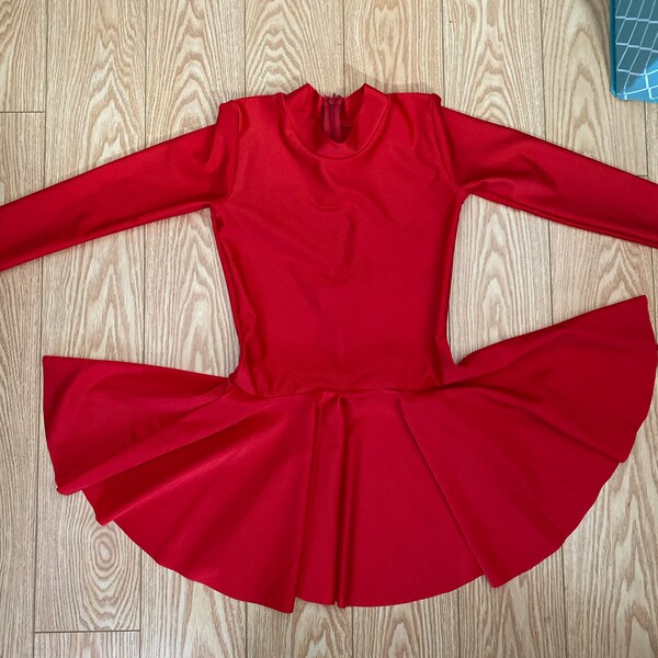 Girls Leotard Pattern PDF, Ballet, Gymnastics, Dance, High Neck, Skirt ...