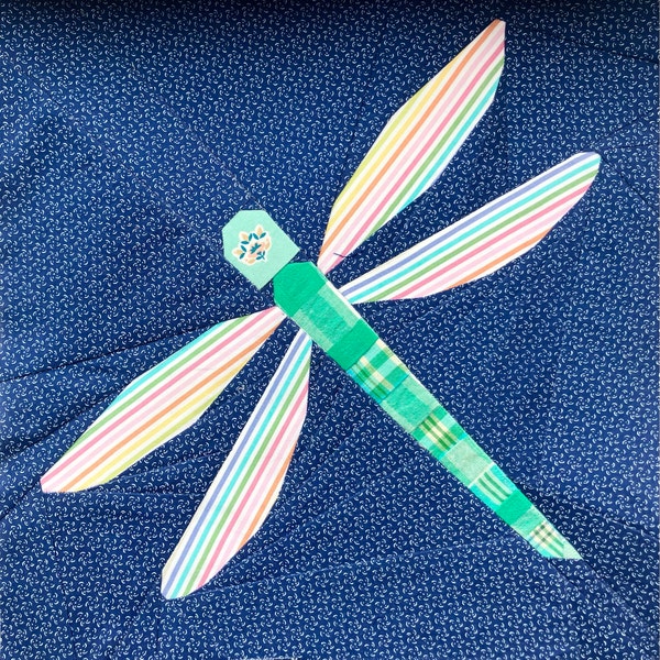 Dragonfly, Foundation Paper Piecing Pattern (FPP), Quilt Block, PDF ...