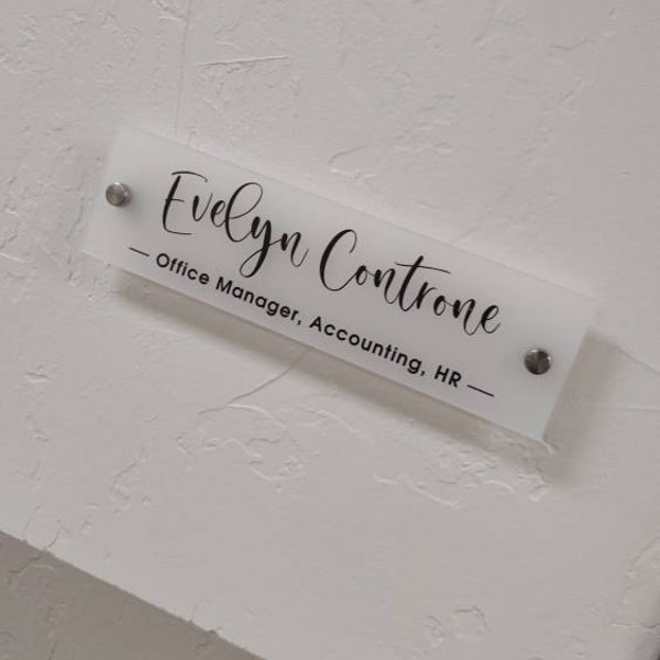 Wall Sign Name Plate - 2 Sizes Personalized Door Office Sign, Executive ...