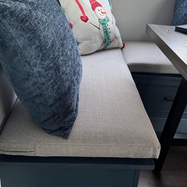 Custom Bench Cushion With High Performance Fabric Crypton Kitchen ...