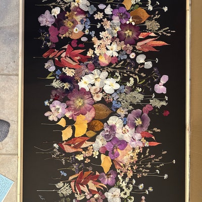 Pressed Flowers Print Set, Botanical Wall Art Set, Herbarium Floral ...