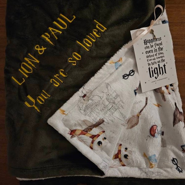 Magic Keys Baby Blanket, Personalized Baby Blanket, Baby Wizard Blanket ...