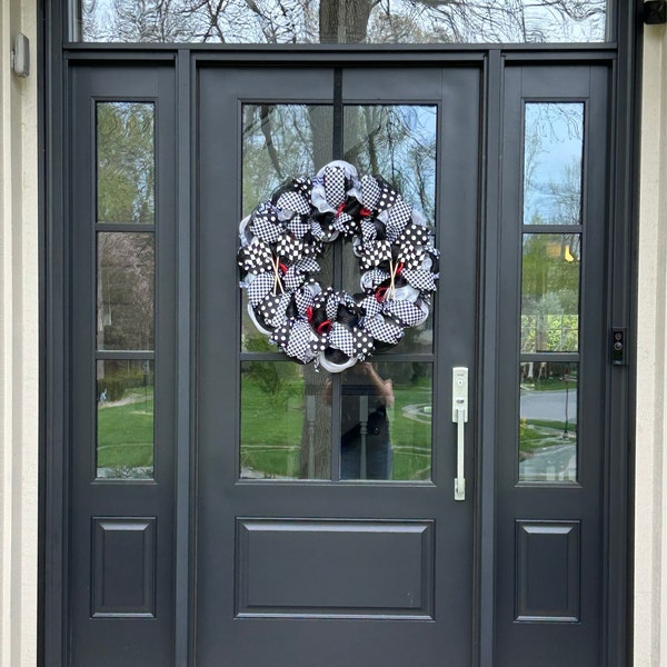 Racing Wreath, Race Car Wreath, Race Wreath, Racing Decor, Race Car ...