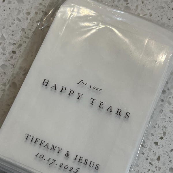 Any Design Personalised Wedding Tissue Packs | Personalised Wedding ...