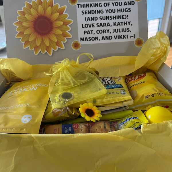 Sending You Sunshine Box, Thinking of You Care Package, Birthday Gift ...
