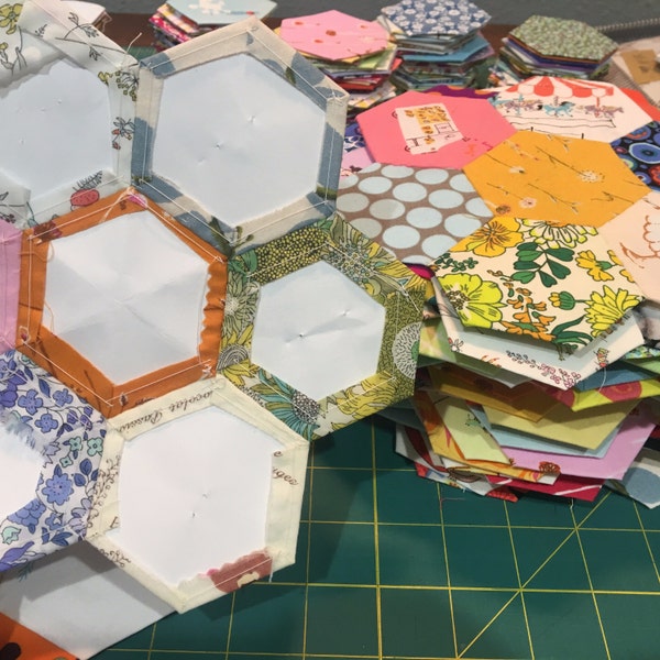 Hive Paper Pieces - 3/4" HEXAGONS - English Paper Piecing Quilt Hexies ...