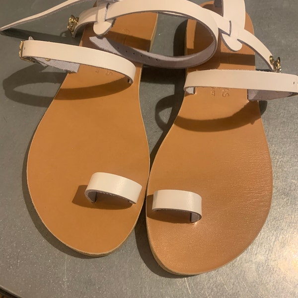 Greek Leather Sandals With Adjustable Straps, Women's Handmade to Order ...