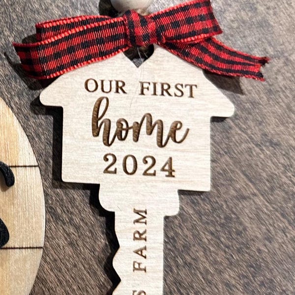 Our First Home Christmas Wooden Engraved Ornament 2025 | My First Home ...