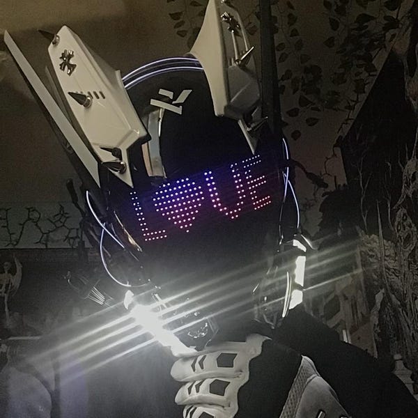 Bluetooth Cyberpunk Mask - Futuristic Mask -cyberpunk Helmet-tech Mask ...