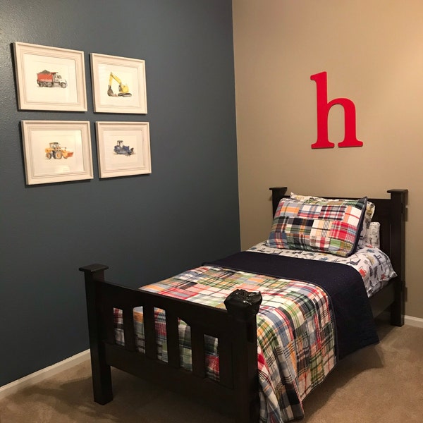 Truck Prints for Toddler Boys Room, Construction Decor for Bedroom ...