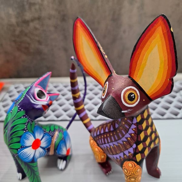 10 Mini Alebrijes, Set of 10 Assorted Wood Carved Alebrijes - Etsy