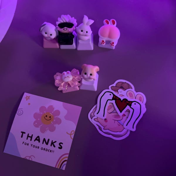 Kawaii Duck Character Keycaps, Goose Keycap, Animal Keycaps, Cute ...