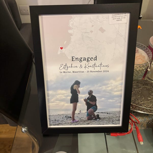 Engagement Print, Engagement Gift, Gift for Engaged Couple ...