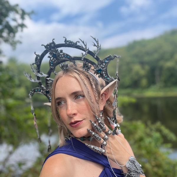 Renaissance Gothic Crown, Witch Headpiece, Gothic Wedding Tiara - Etsy