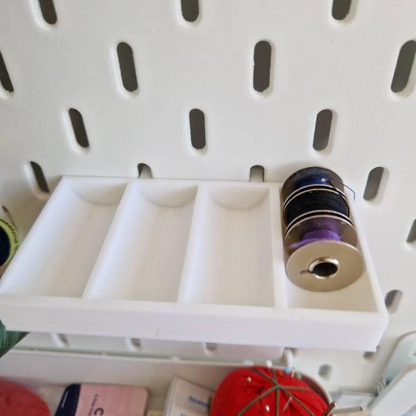 Bobbin Holder for Skadis or Uppspel Pegboard - Sewing, Serger, Knitting ...