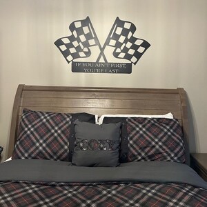 Custom Checkered Flag Racing Sign, Checkered Flag Monogram ...