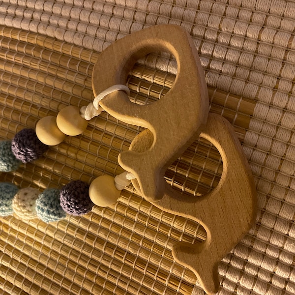 Wooden Animal Wooden Baby Teether , Natural Teething for Baby , Toy ...