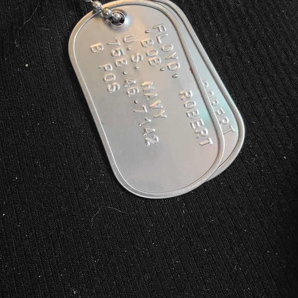 Custom Embossed Notched WWII Style Stainless Steel Military ID Dog Tags ...