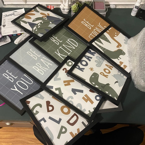 Scandi Dinosaur Bundle, Nursery Wall Art, Dinosaur Decor, Boys Room ...