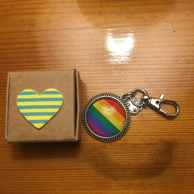 LGBT Keychain LGBT Pride Keychain Rainbow Keychain Gay - Etsy
