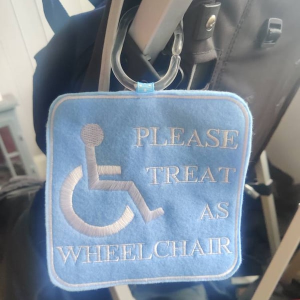 Treat as Wheelchair Sign, Disabled Buggy Tag, Wheelchair Pram Clip ...
